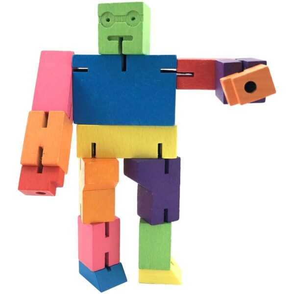 Areaware Mini Cubebot / Wooden Toy Robot / Multicoloured – CanadaWide ...