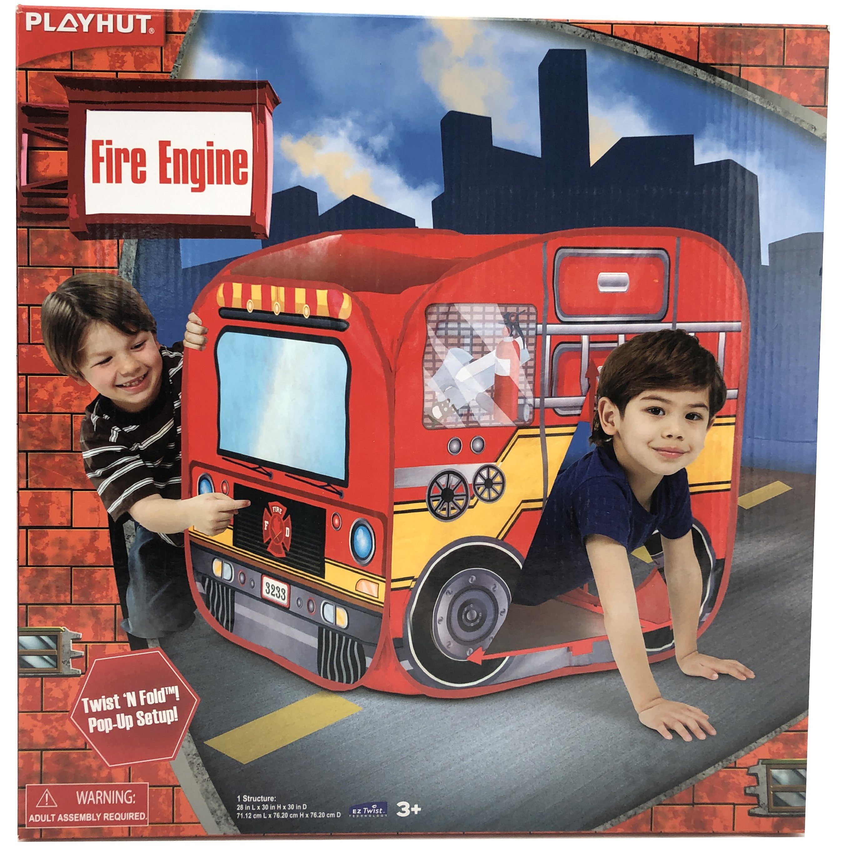 Playhut Fire Engine Children’s Pop-Up Play Fort / For Ages 3 ...