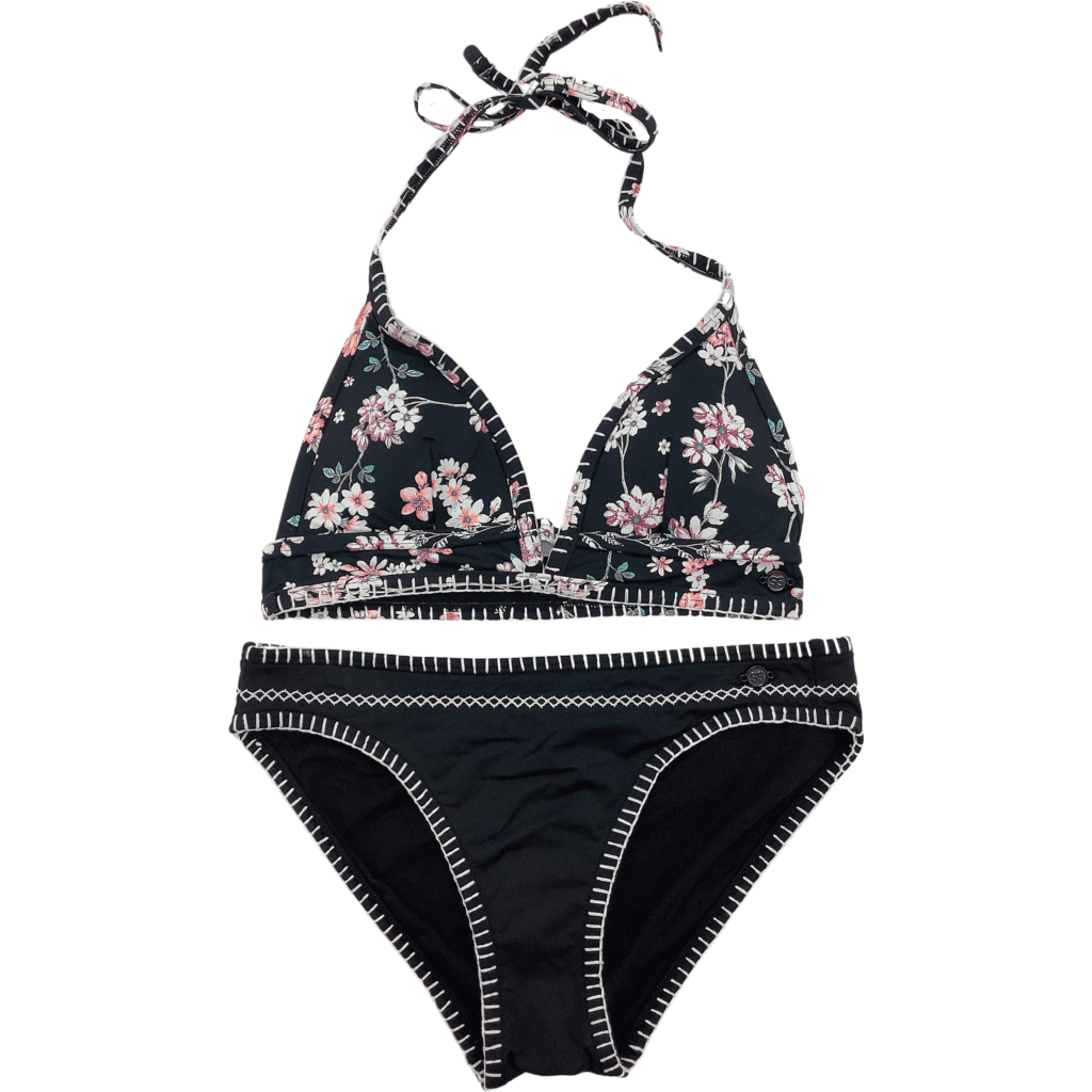 Sunseeker Women’s Bathing Suit / Bikini Style Swim Suit / Black ...