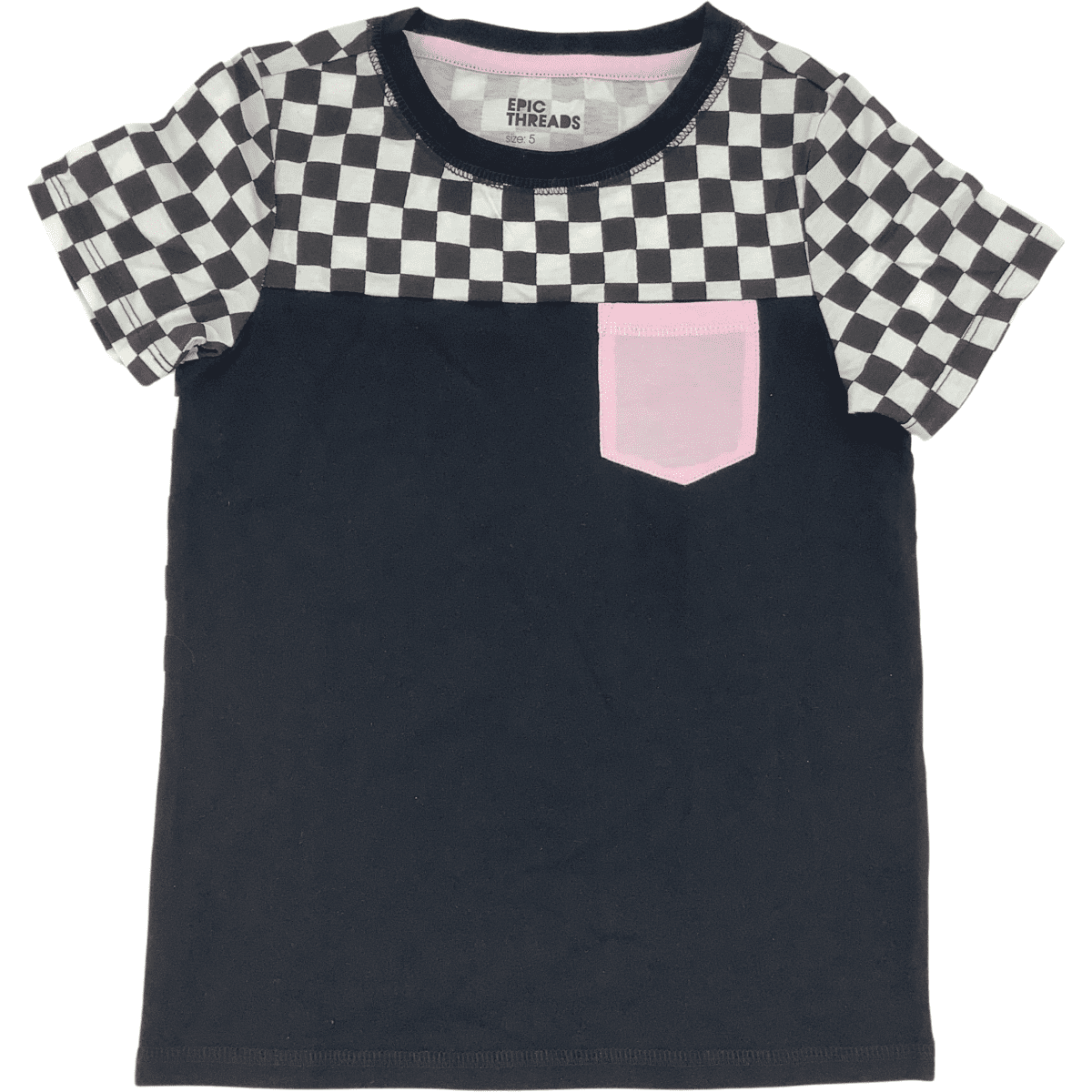 Epic Threads Girl’s Black and White Checkered T-Shirt / Various Sizes – CanadaWide Liquidations