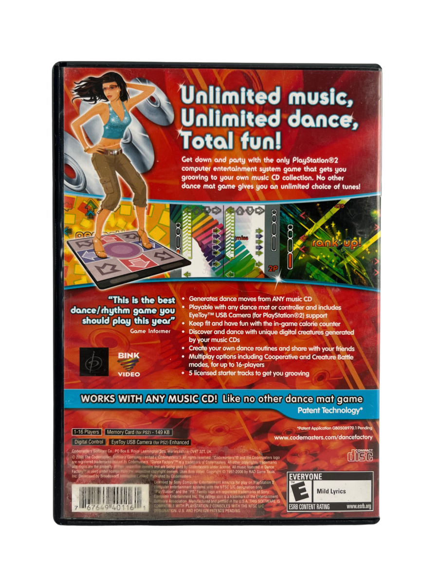 PlayStation 2 / “Dance Factory: Dance to Any Music CD” Game / Video ...