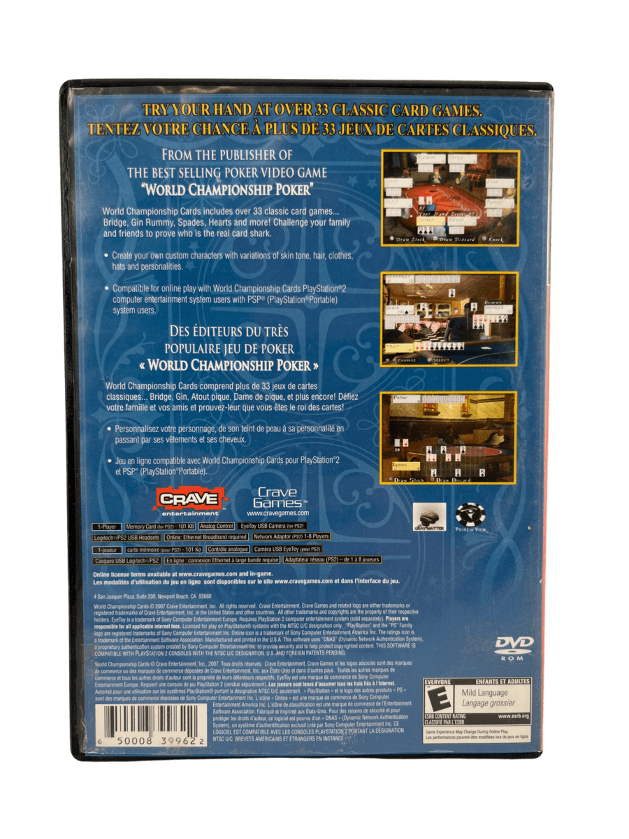 PlayStation 2 / “World Championship Cards” Game / Video Game **USED ...