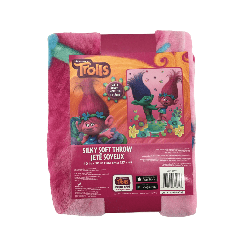 Dreamworks Trolls Children’s Plush Throw Blanket – CanadaWide Liquidations
