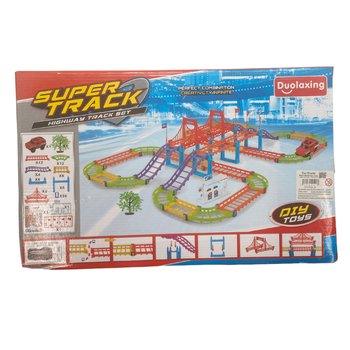 DIY Toys Duloaxing Super Track Set / Highway Track, Car & SUV Set / 109 ...