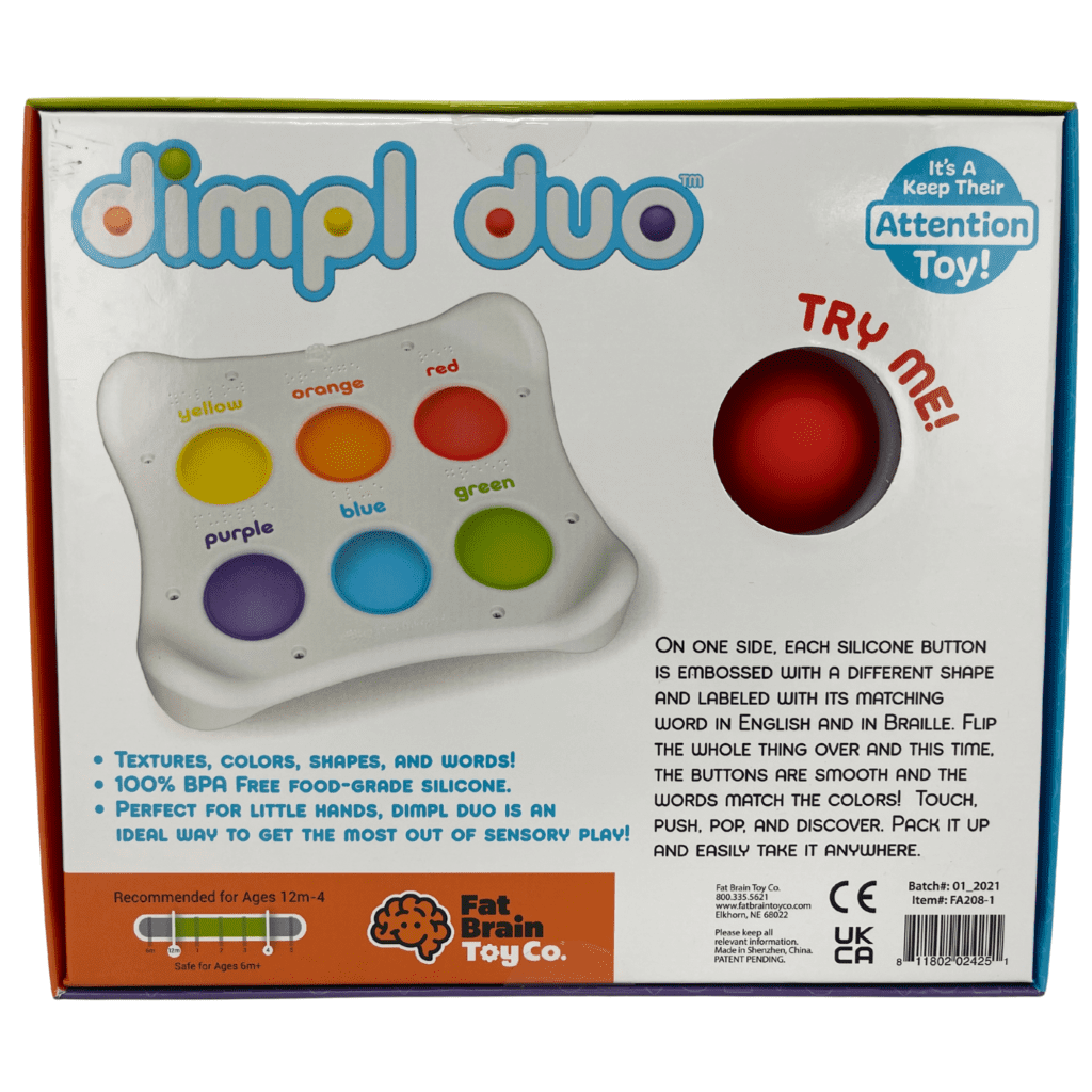Fat Brain Toys Dimpl Duo Sensory Toy / Early Learning Tool / BPA Free ...