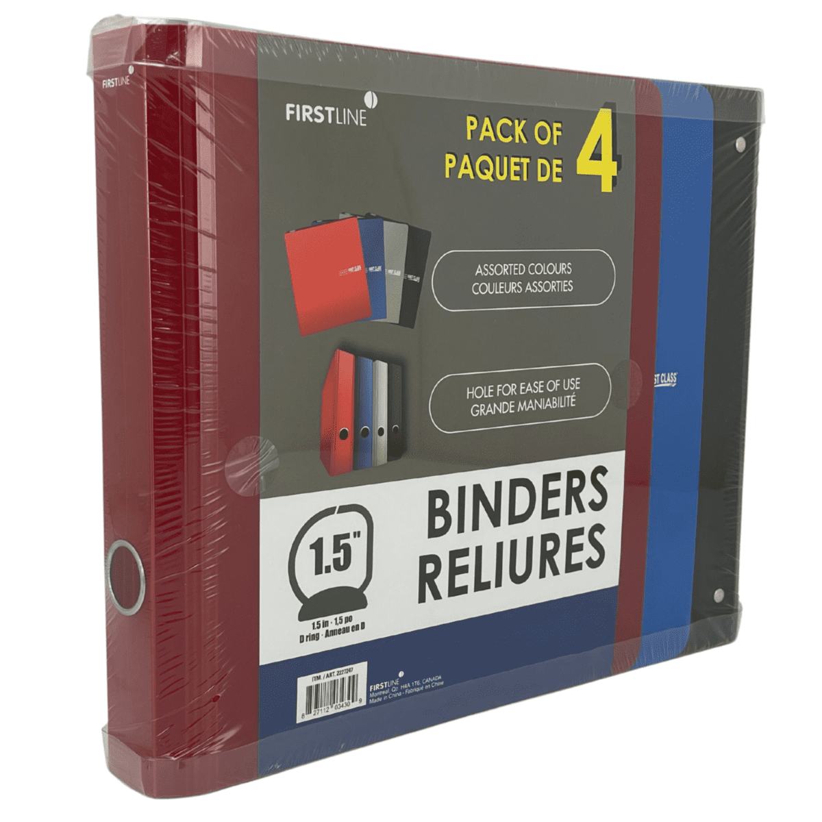First Line 4 Pack 1.5″ Binders – CanadaWide Liquidations