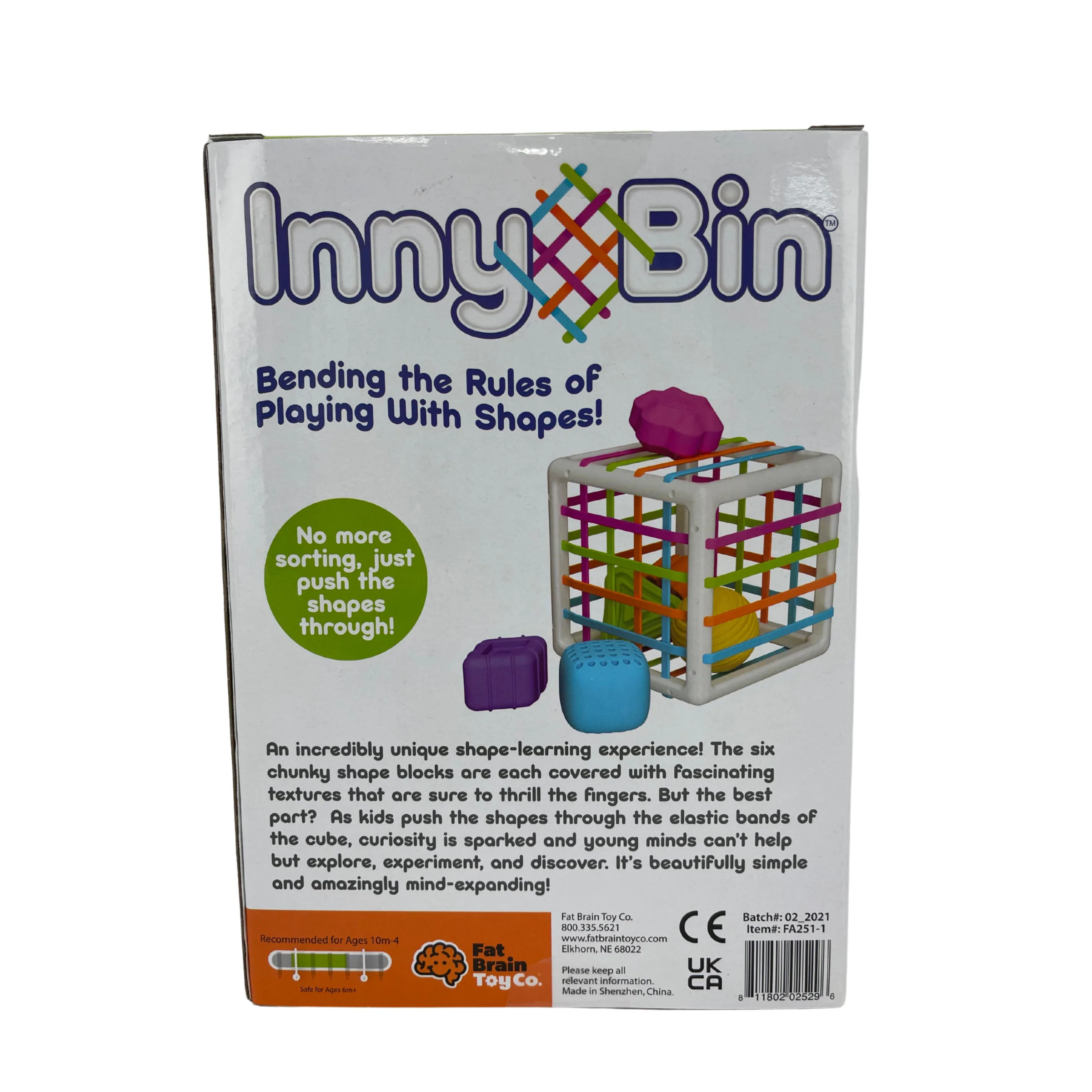 Fat Brain Toys Inny Bin / Shapes and Colours / Sensory Toy / Colourful ...
