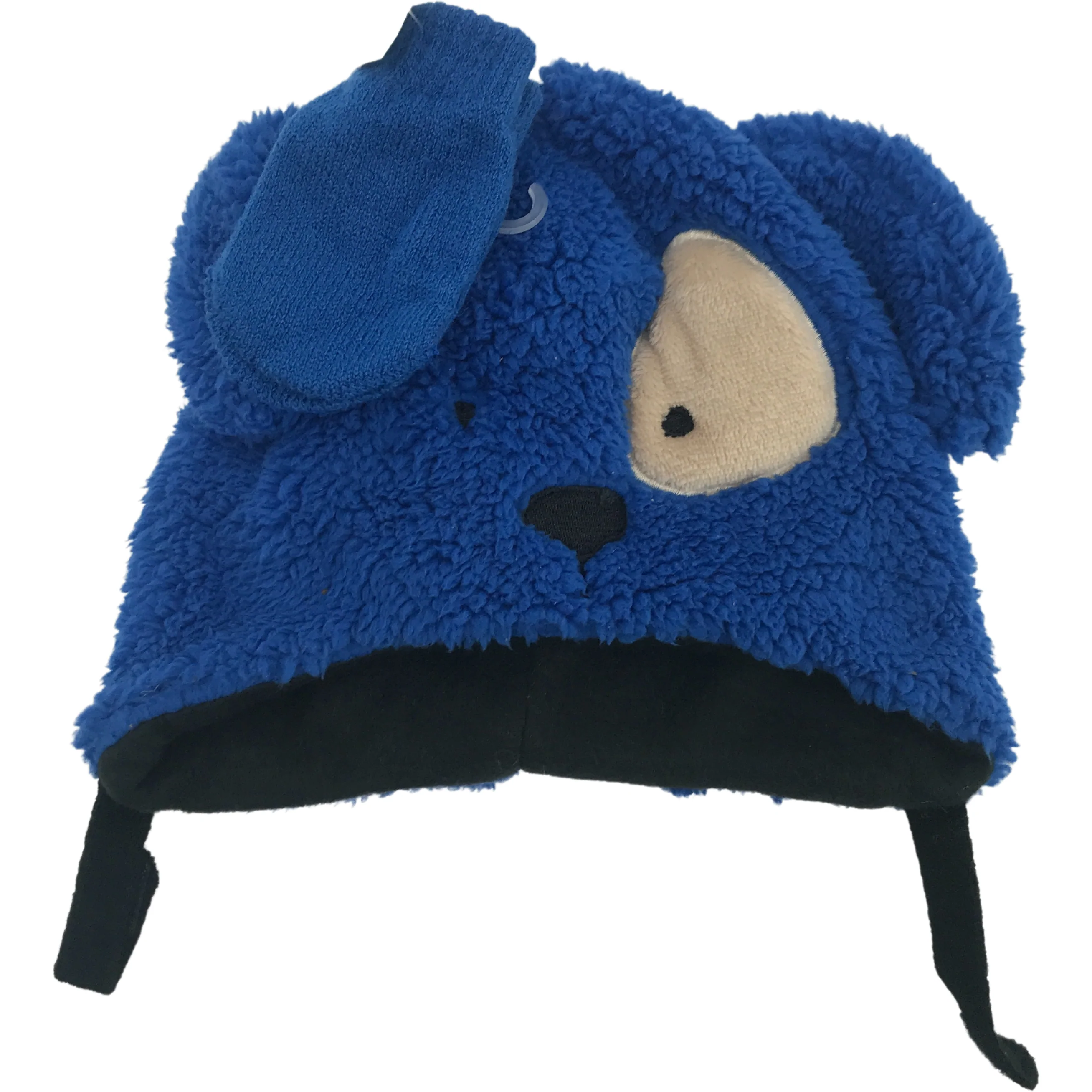 Children’s Blue Dog Winter Hat and Mitten Set / Various Sizes ...