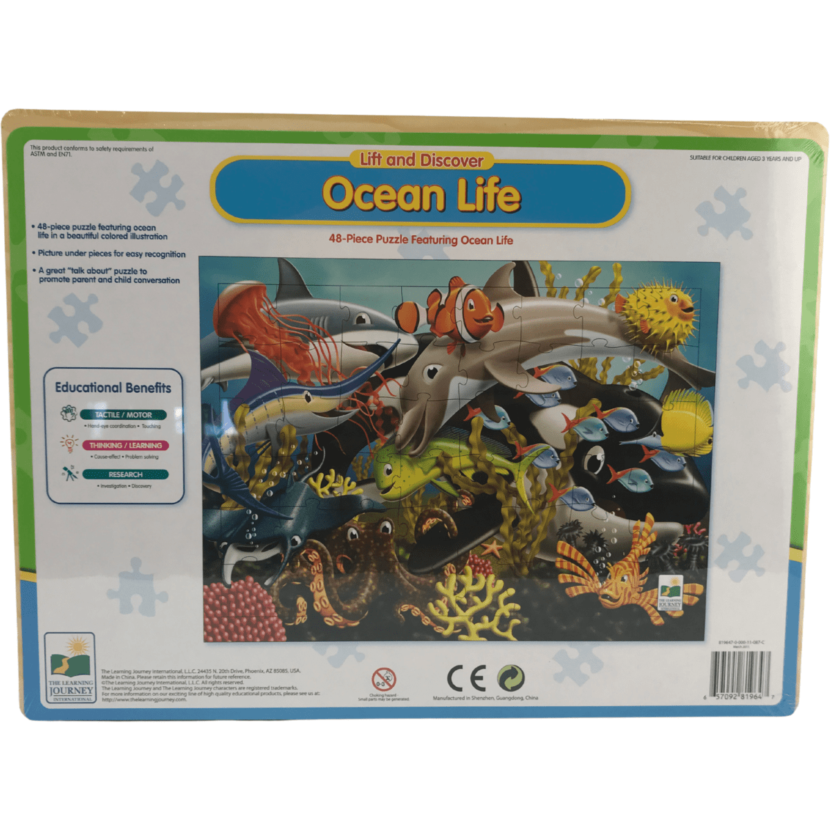 The Learning Journey Ocean Life Puzzle / 48 Piece Jigsaw Puzzle / Ocean ...
