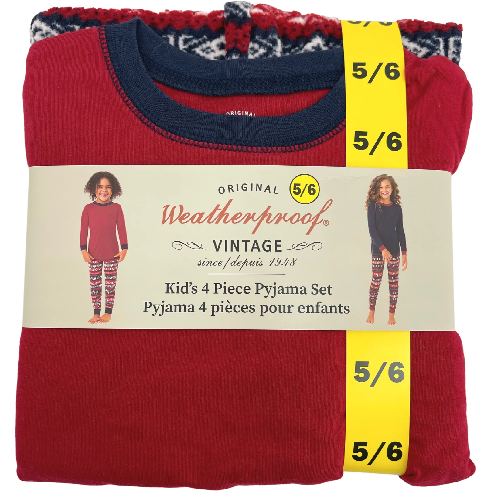 Weatherproof Kid’s Pyjama Set / 4 Piece Set / Red & Navy / Various ...