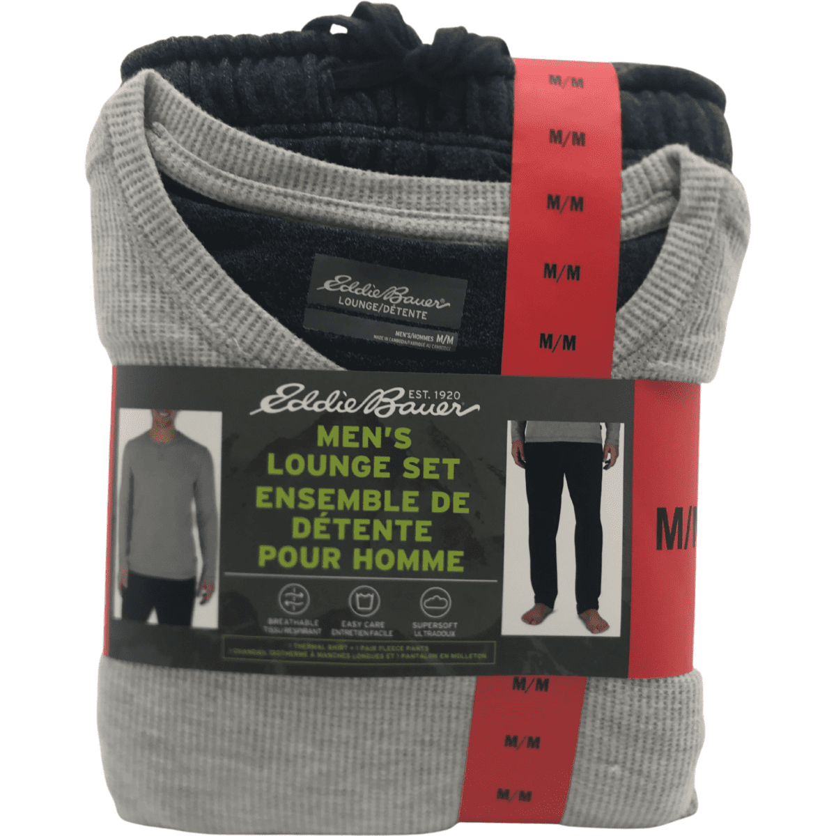 Eddie Bauer Men’s Grey & Navy 2 Piece Lounge Set / Various Sizes ...