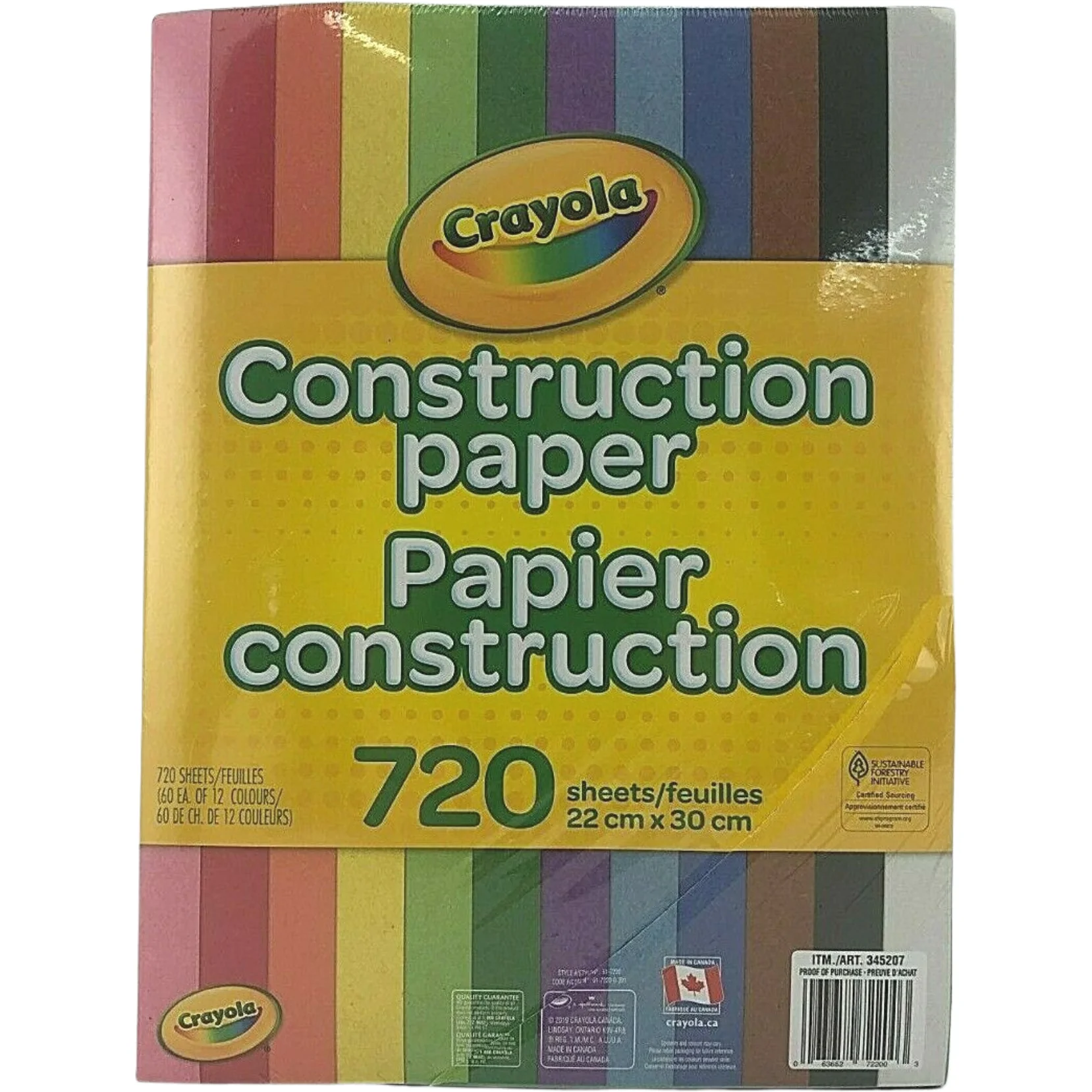 Crayola Construction Paper: 720 Sheets / Rainbow Pack – CanadaWide ...