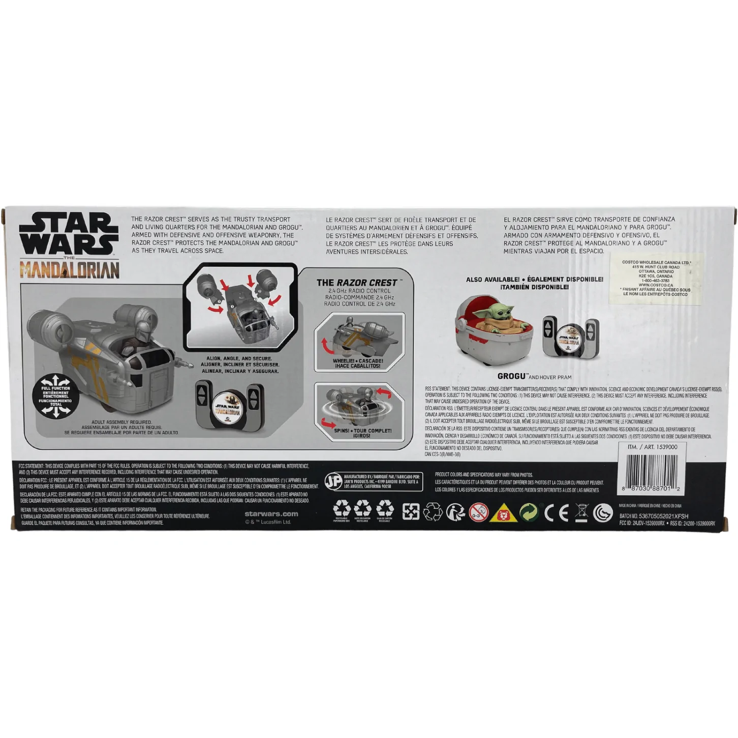 Star Wars The Razor Crest Remote Control / 2.4 GHz Radio Control ...