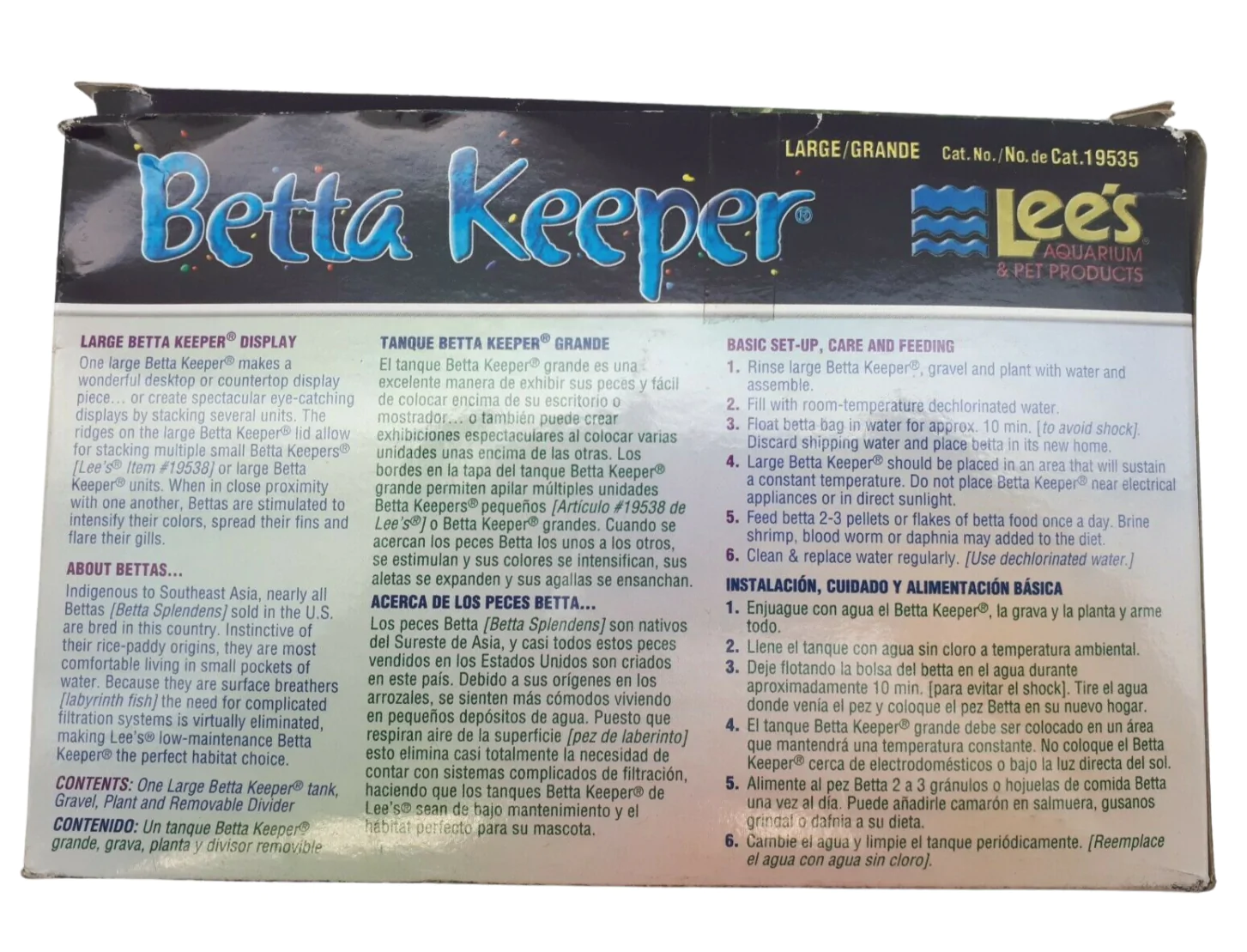 Lee’s Betta Keeper Aquarium / Large / Clear Tank / Octagon Shape ...