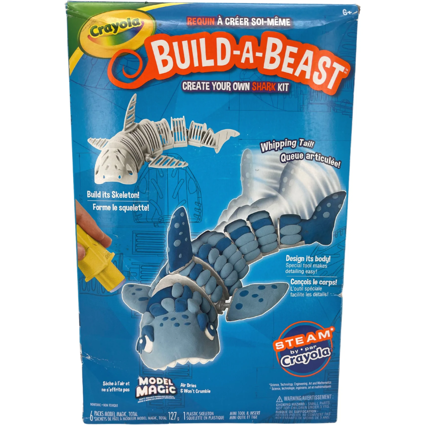 Crayola Build A Beast Set / STEAM Toy / Shark Theme / Model Magic ...