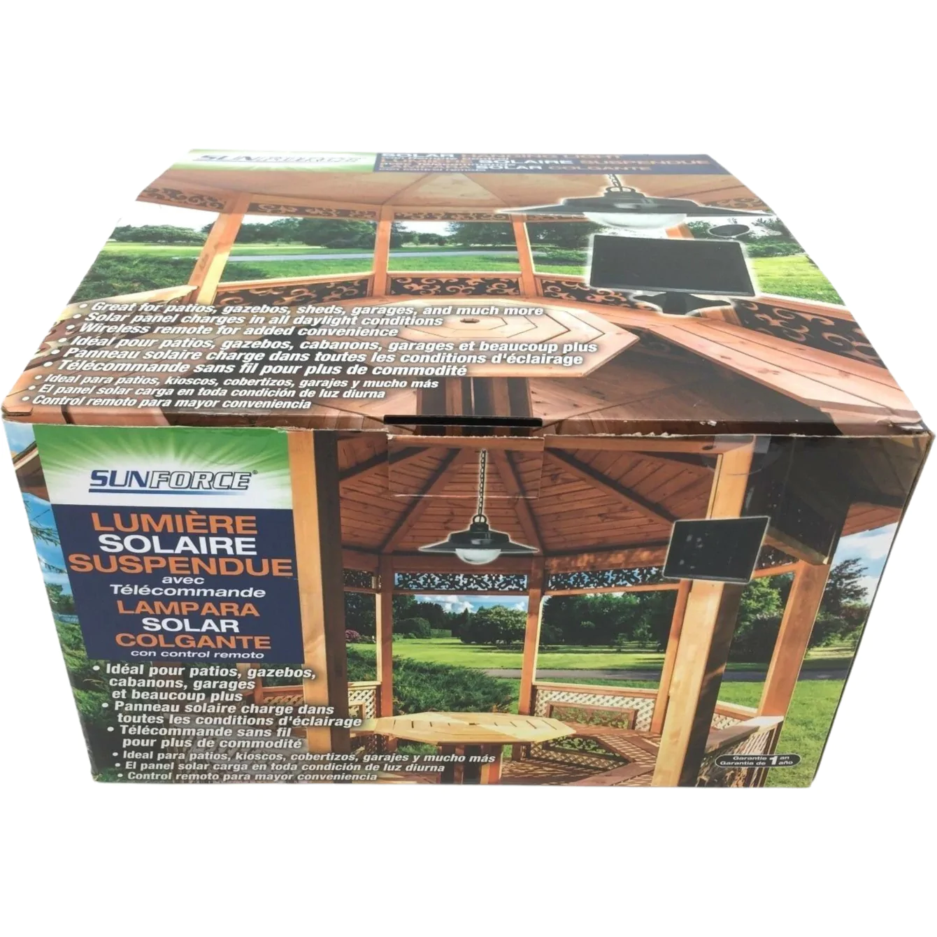 Sunforce Solar Hanging Light with Remote Control / Patio Lighting ...