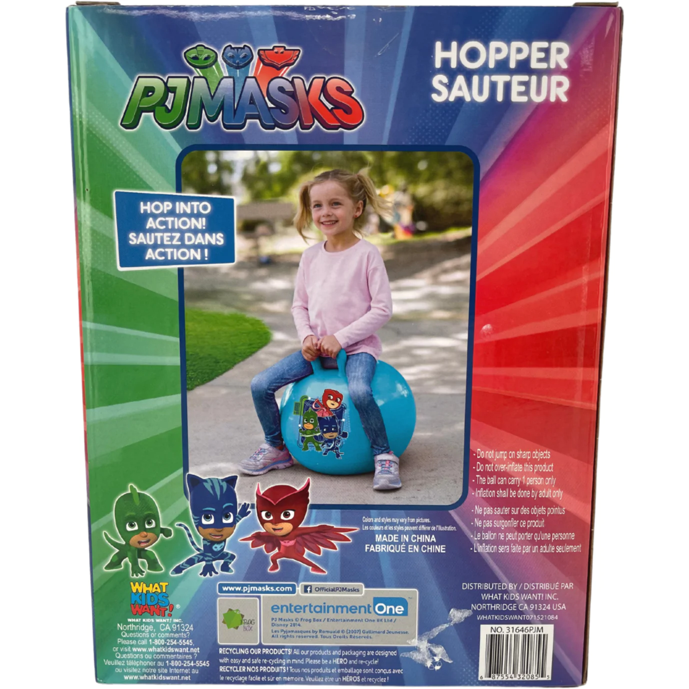 PJ Masks Ball Hopper / 15″ Hopper / Blue with Characters – CanadaWide ...