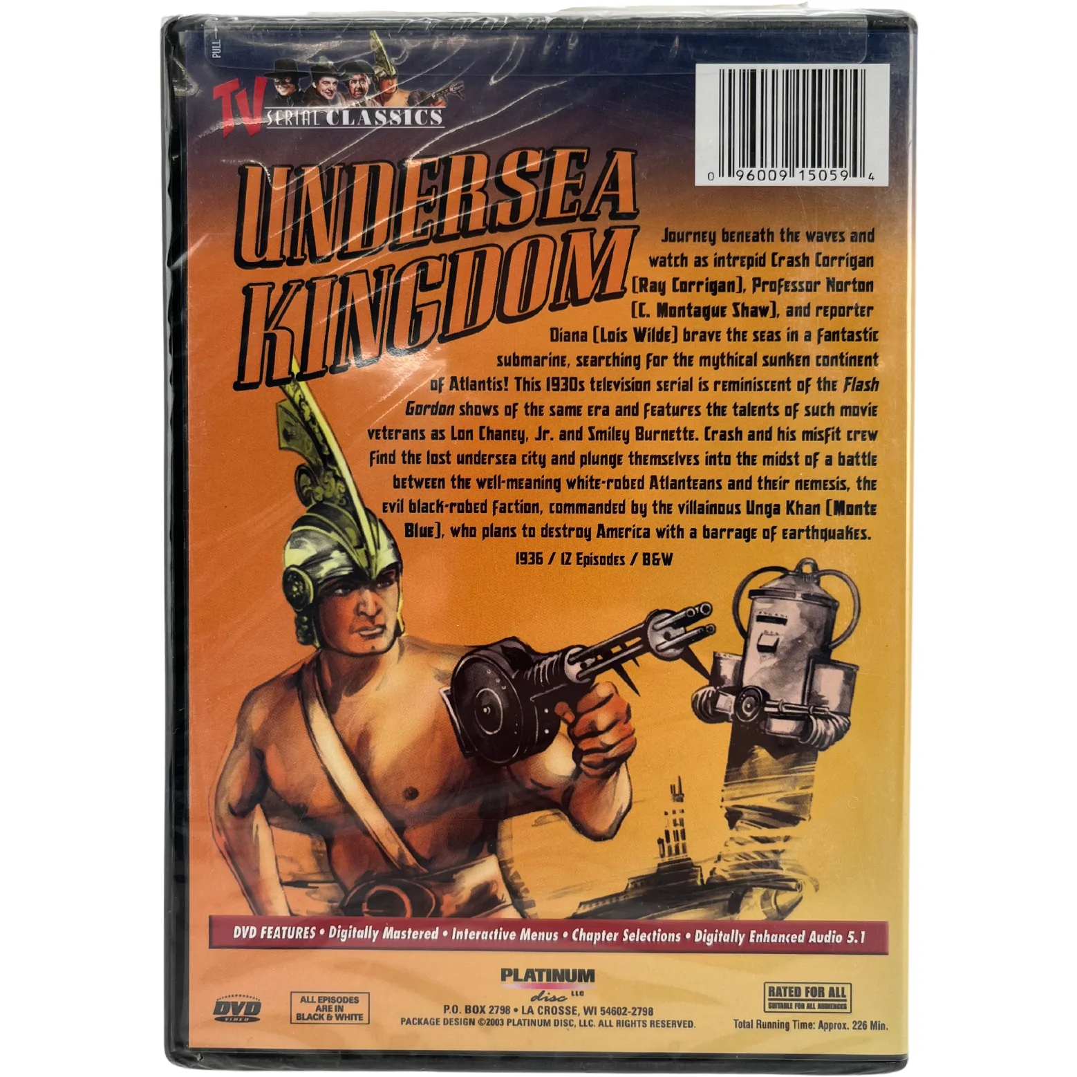 Ray Crash Corrigan in Undersea Kingdom Movie / 12 Episodes / DVD ...