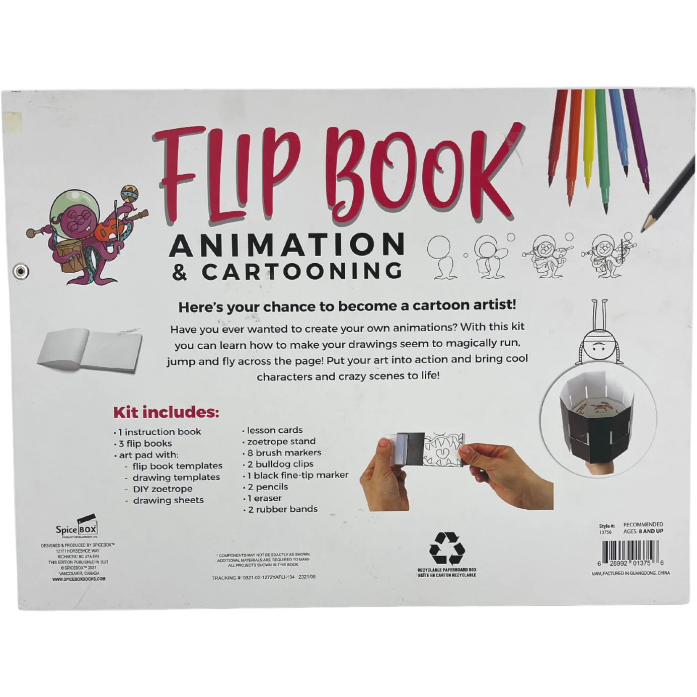 SpiceBox Flip Book Kit / Animation & Cartooning For Young Artists ...