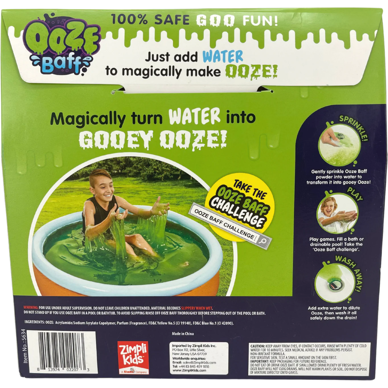 Zimpli Kids Ooze Baff Bath Tub Slime / 2 Packs / For Ages 3 ...