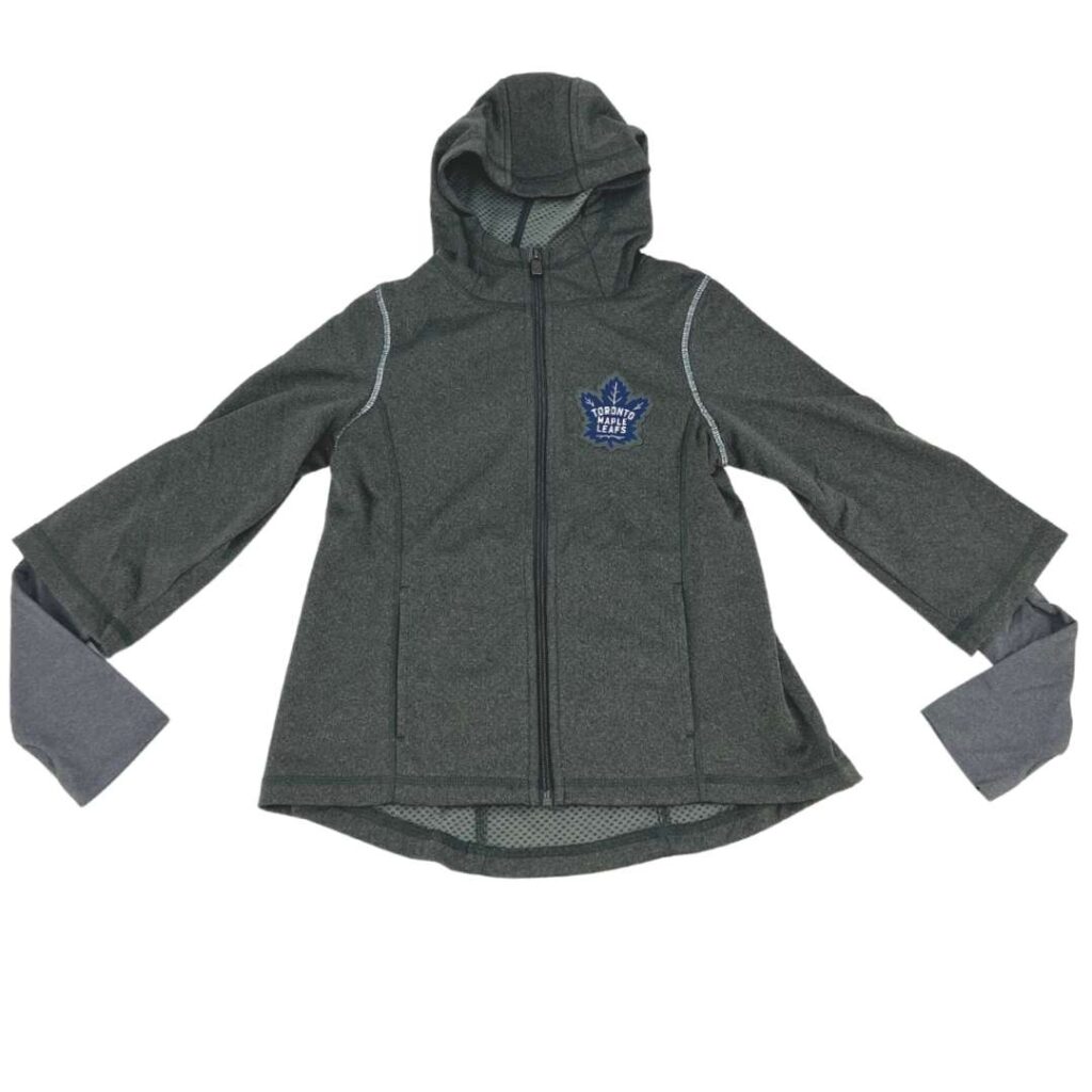 NHL Girl’s Grey Toronto Maple Leafs Zip Up Hooded Sweater / Various ...