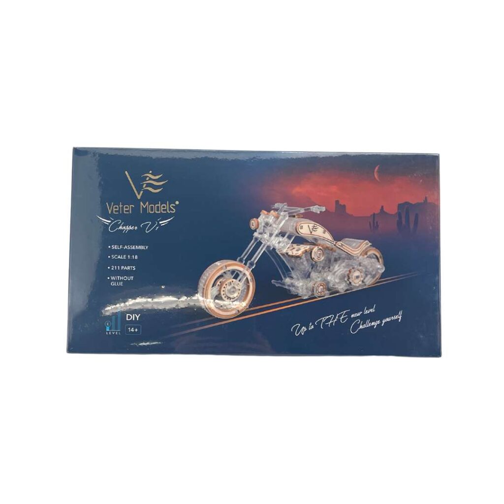 Veter Models DIY Chopper V1 Motorcycle Building Set / 3D Puzzle / 211 ...