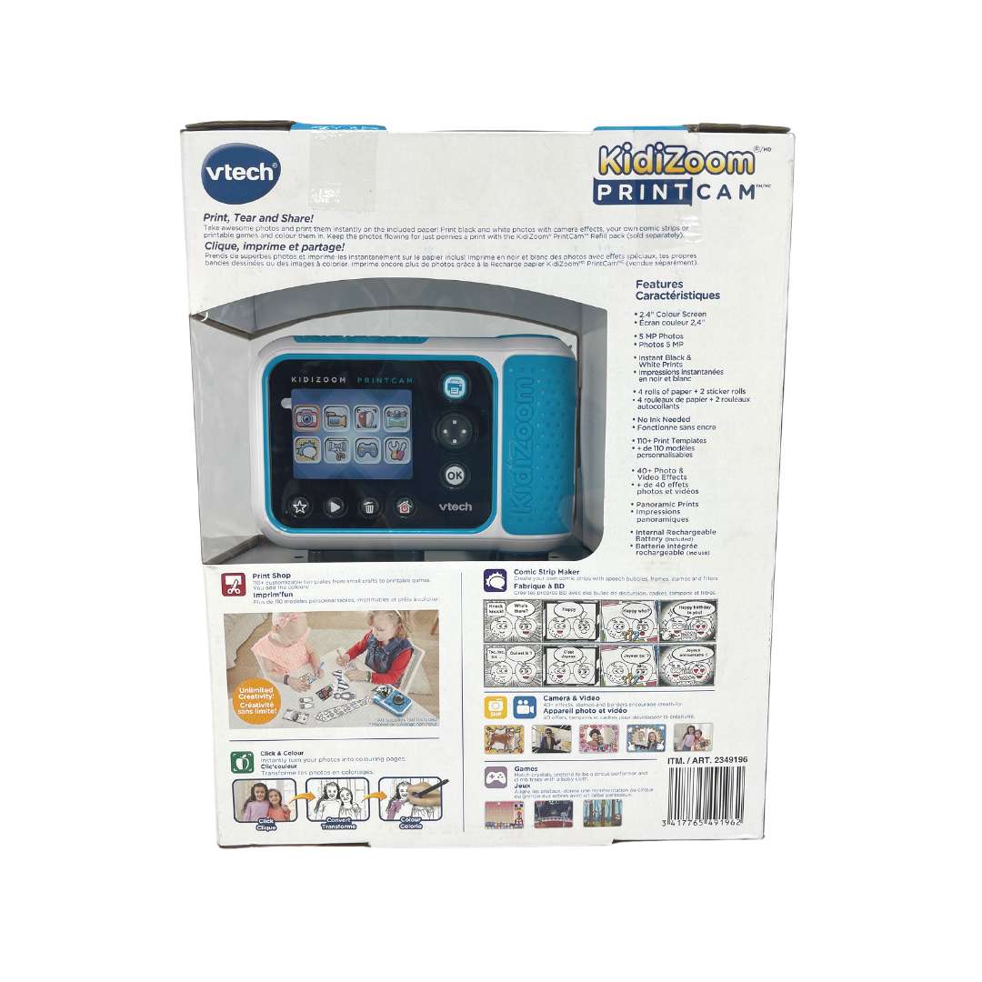 Vtech KidiZoom Blue PrintCam Instant Printing Camera – CanadaWide ...