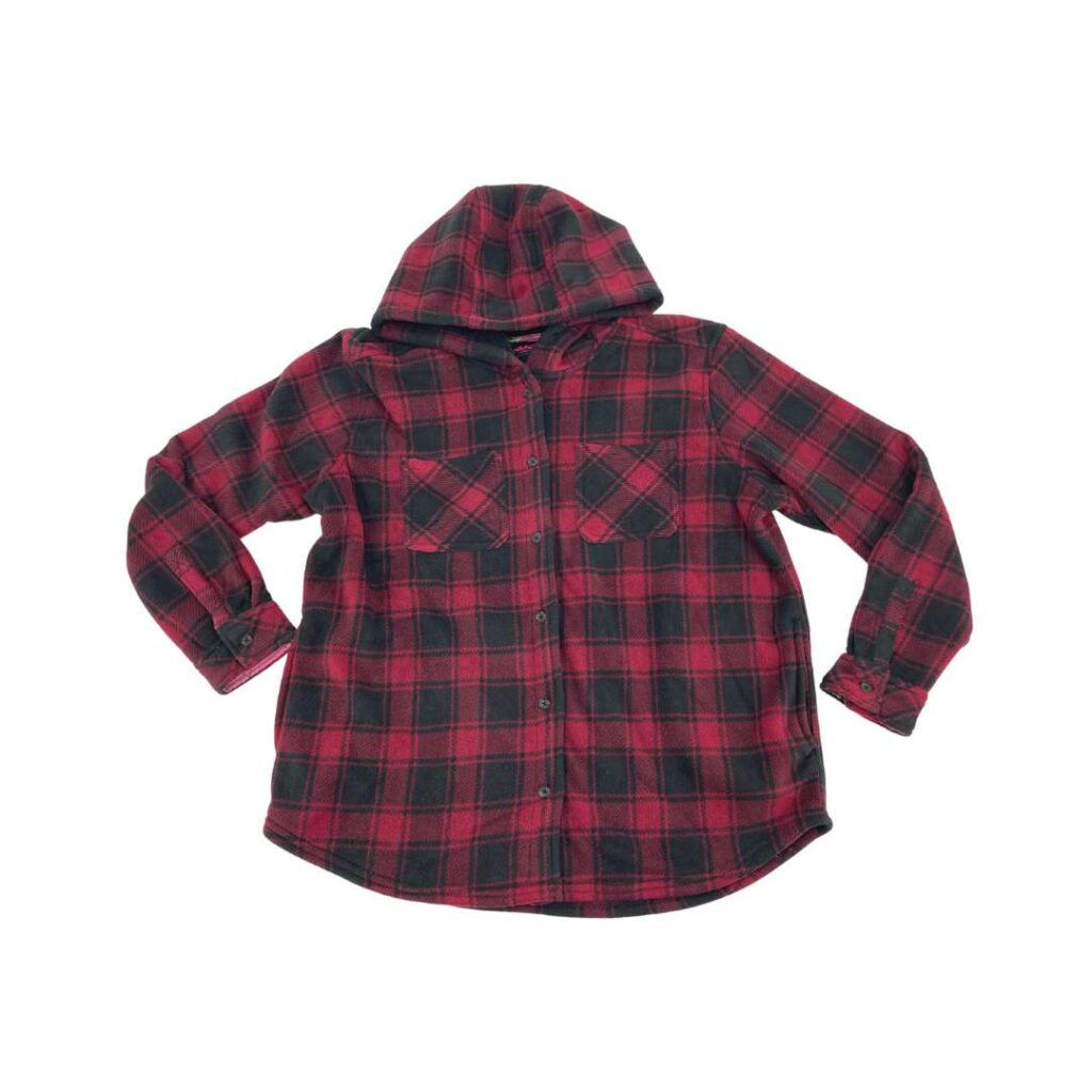 Real Tree Women’s Red & Black Plaid Fleece Jacket / Size Large ...