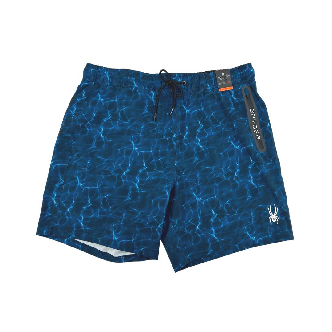 Spyder Men’s Blue Ripple Effect Swim Trunks / Various Sizes ...