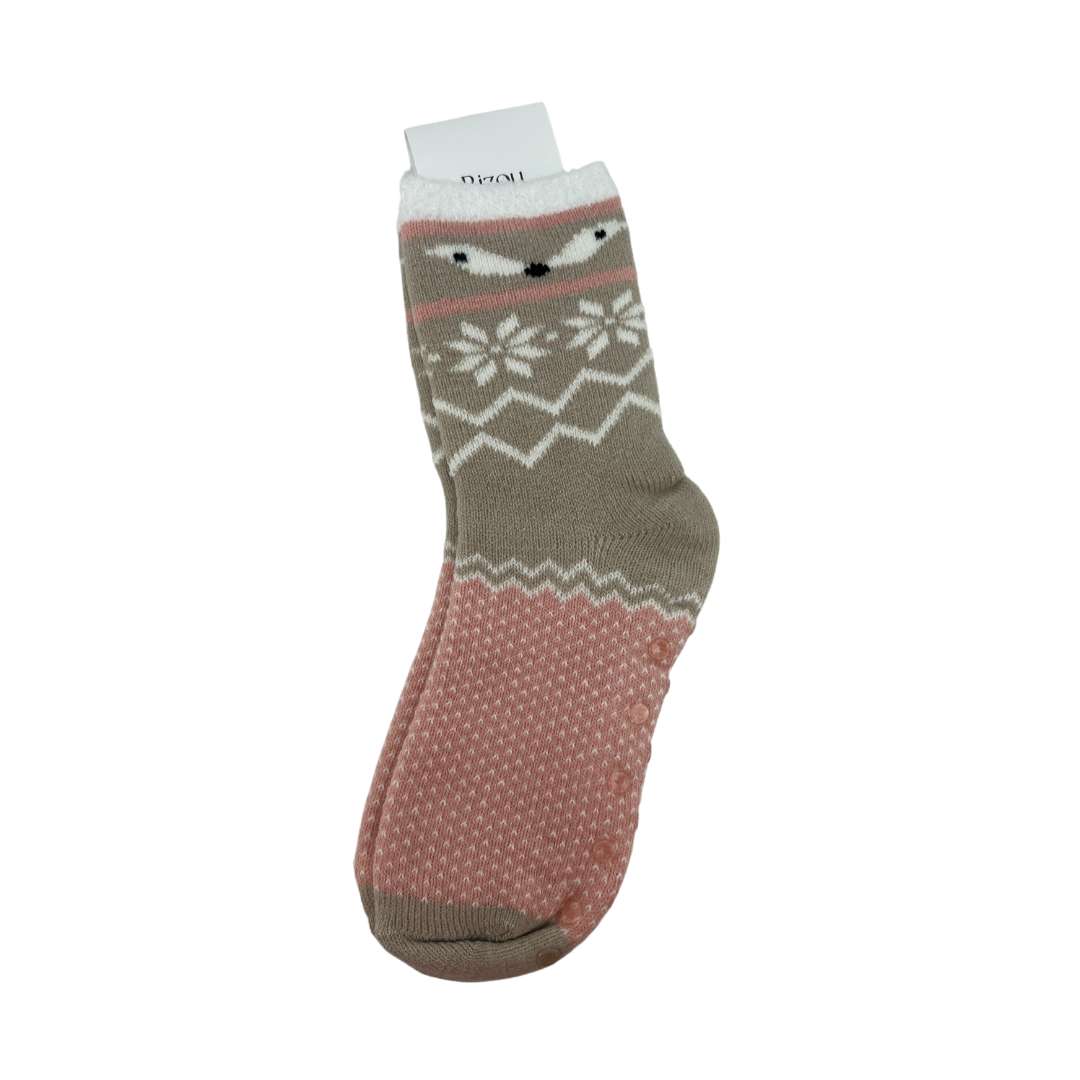 Bizou Women’s Brown & Peach Slipper Socks – CanadaWide Liquidations