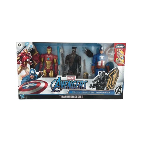 Marvel Avengers Action Figure Set with Blast Gear / Titan Hero Series ...