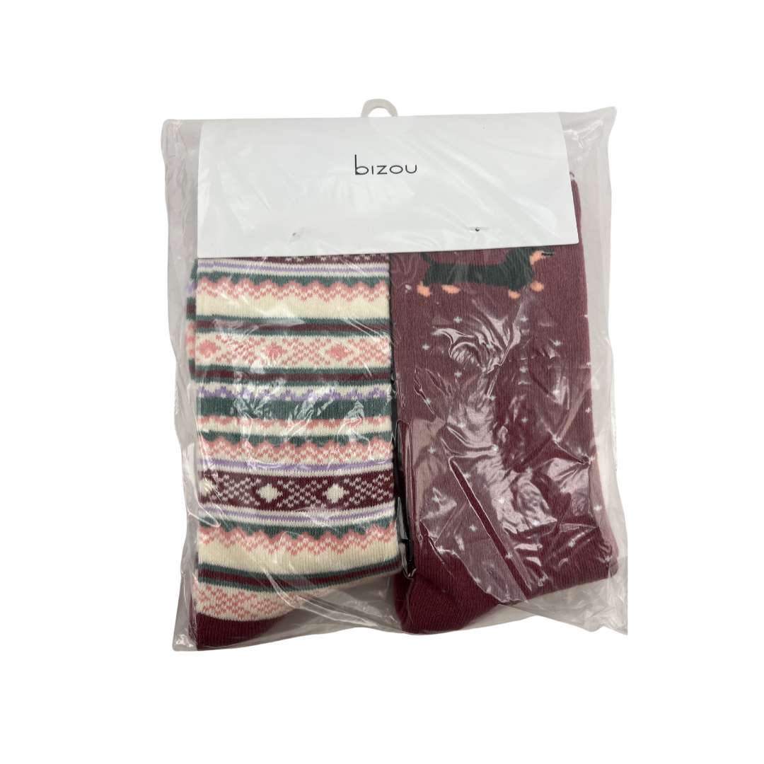 Bizou Women’s 2 Pack Winter Socks / 12 Pack Per Sleeve – CanadaWide ...