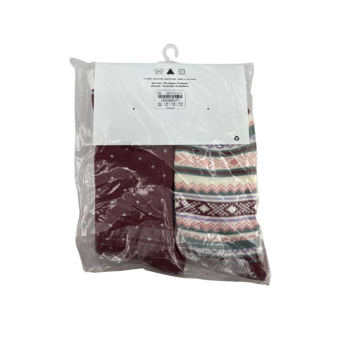 Bizou Women’s 2 Pack Winter Socks / 12 Pack Per Sleeve – CanadaWide ...