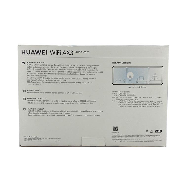 Huawei Wifi AX3 Quad-Core Router / Dual Band / 3000 Mbps / 1.4 GHz CPU ...