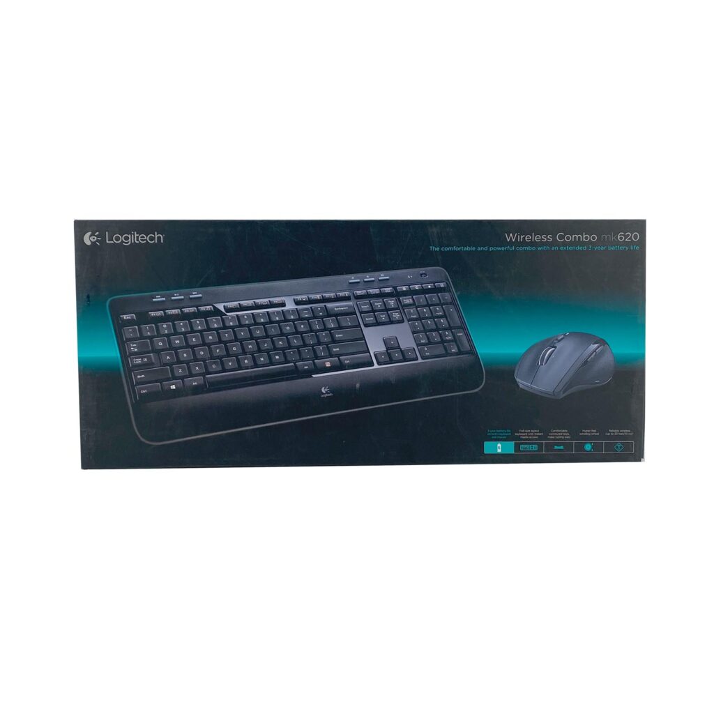 Logitech MK620 Full Sized Wireless Keyboard and Mouse Combo ...