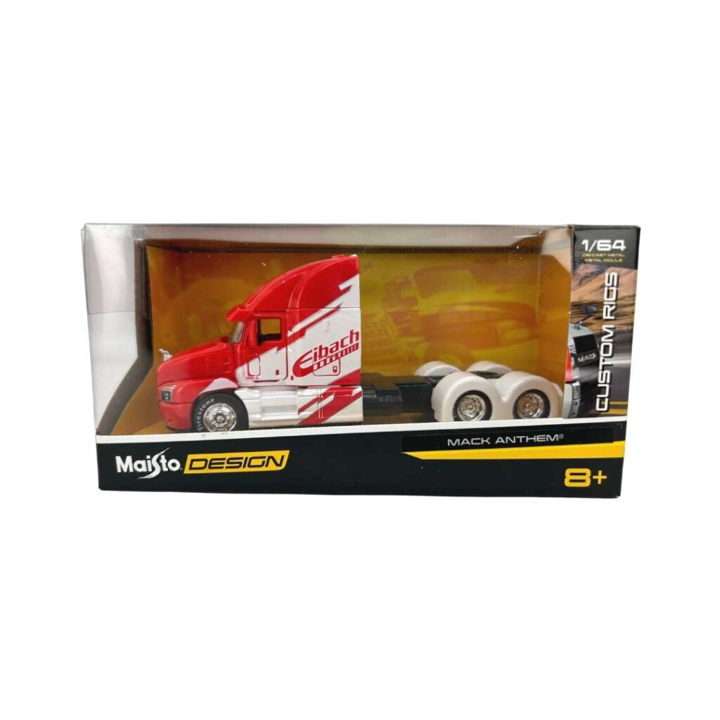 Maisto Design Custom Rigs Red with White Anthem Model Truck / 1:64 ...