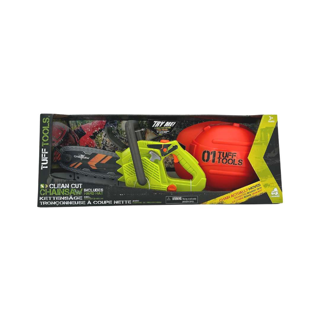 Tuff Tools Clean Cut Chainsaw with Hard Hat Playset / Pretend Play ...