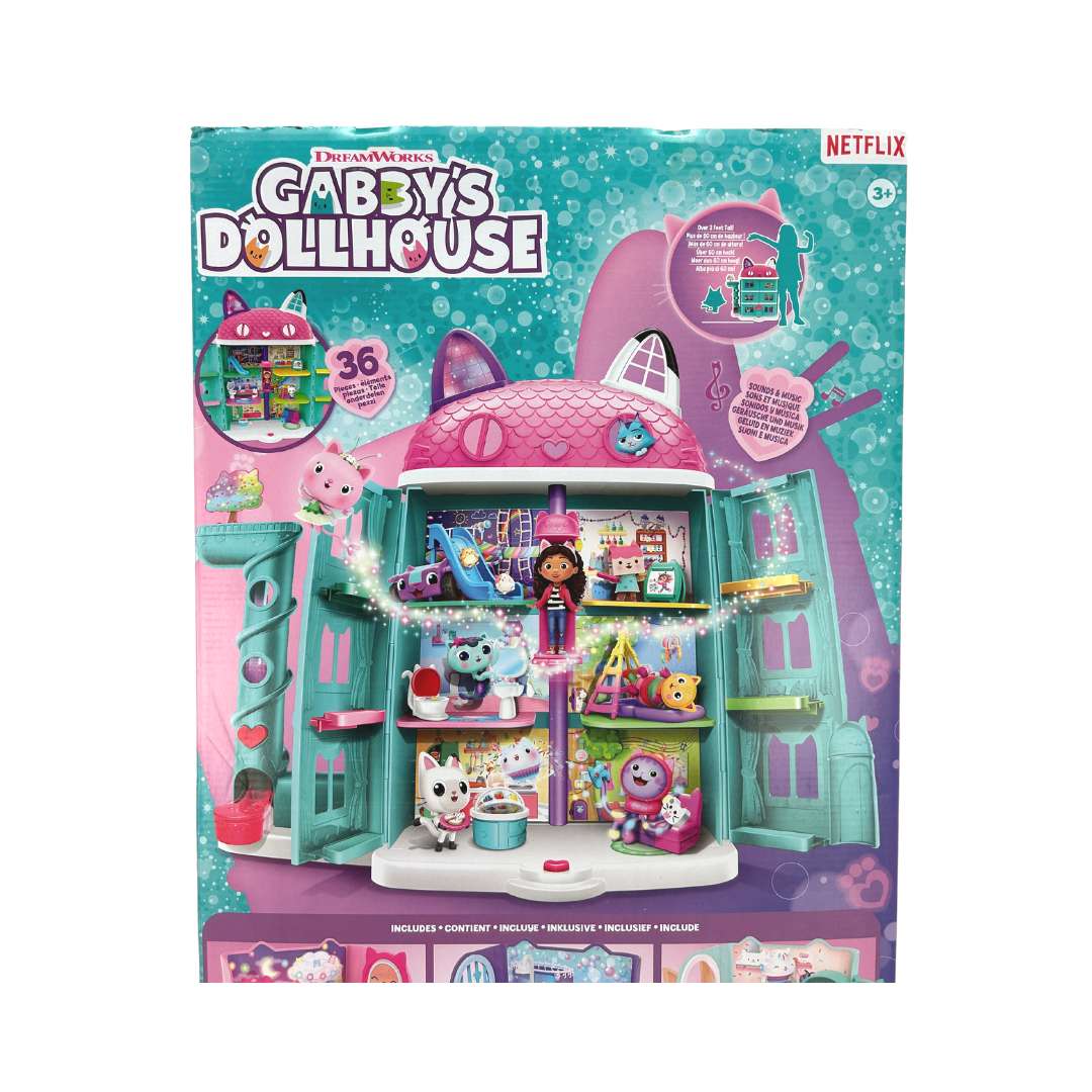 Gabby’s Dollhouse Gabby’s Purrfect Dollhouse & Deluxe Rooms Set / Large ...