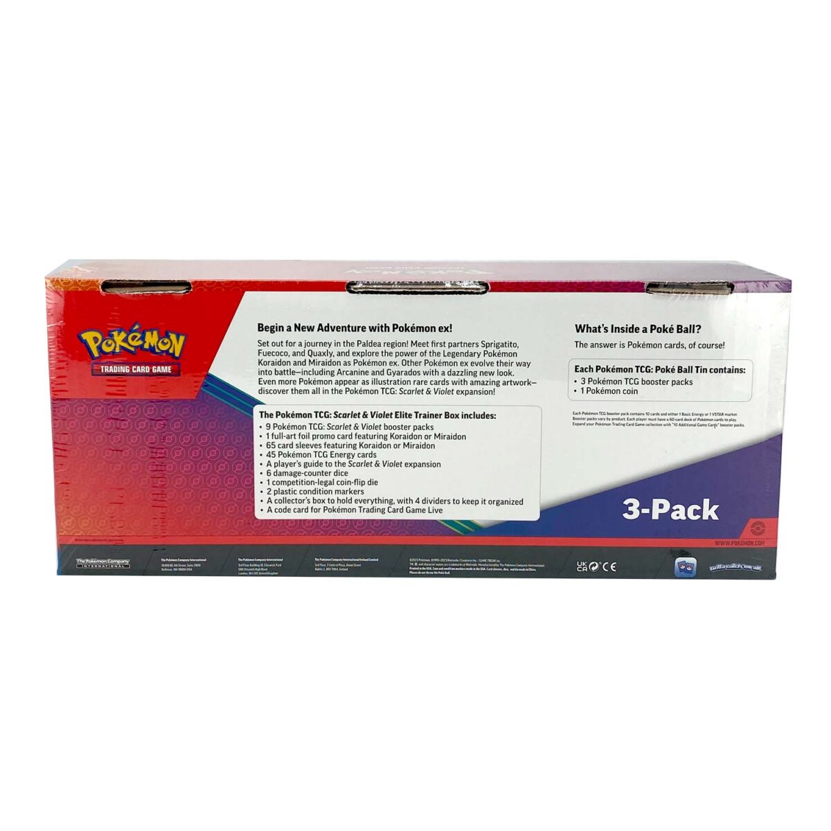 Pokémon TCG Scarlet & Violet Elite Trainer Box Set / 3 Pack ...