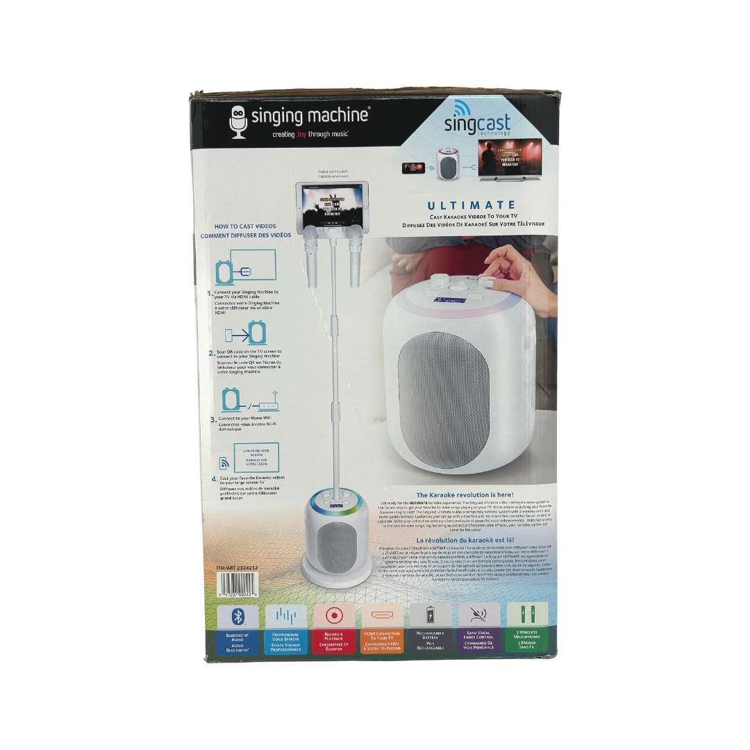 The Singing Machine Singcast Ultimate Karaoke Machine / Bluetooth ...