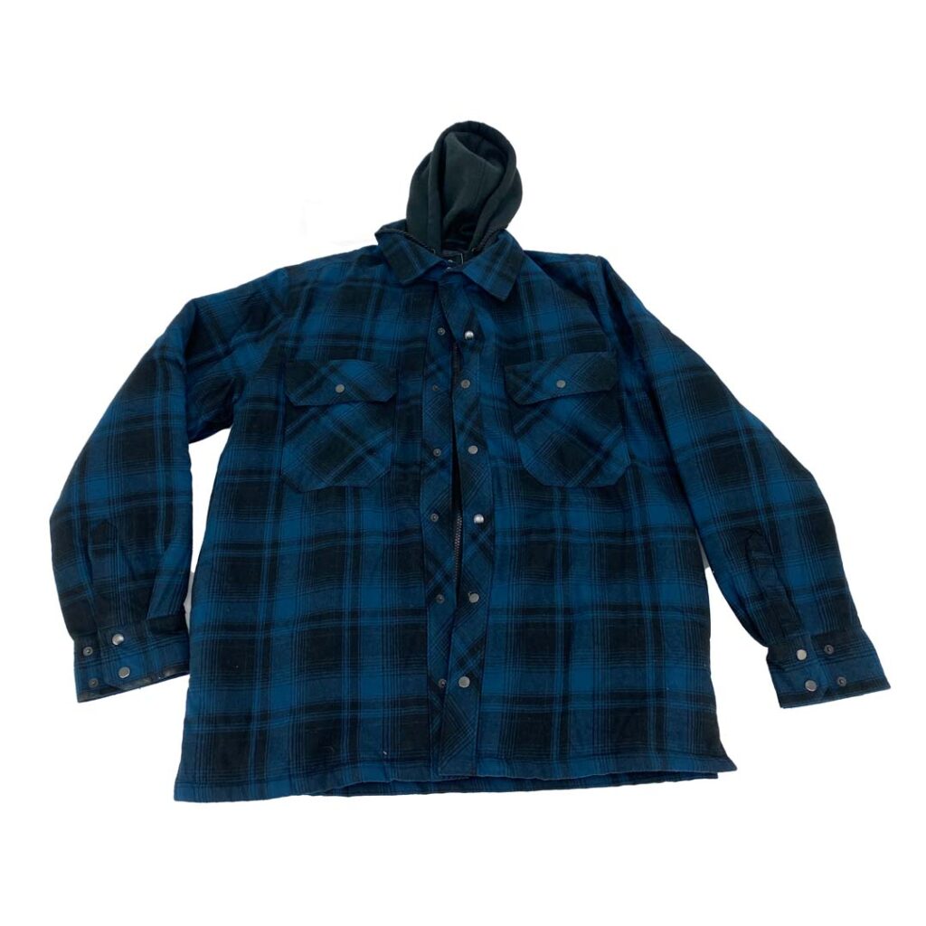 BC Clothing Men’s Lightweight Blue and Black Plaid Lined Hooded Jacket ...