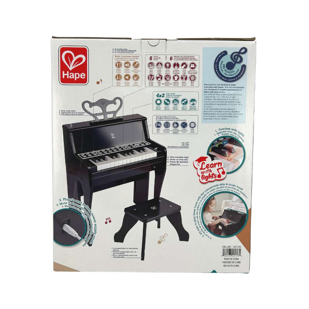Hape Children’s Learn with Lights Piano / Pre-School Piano Set ...