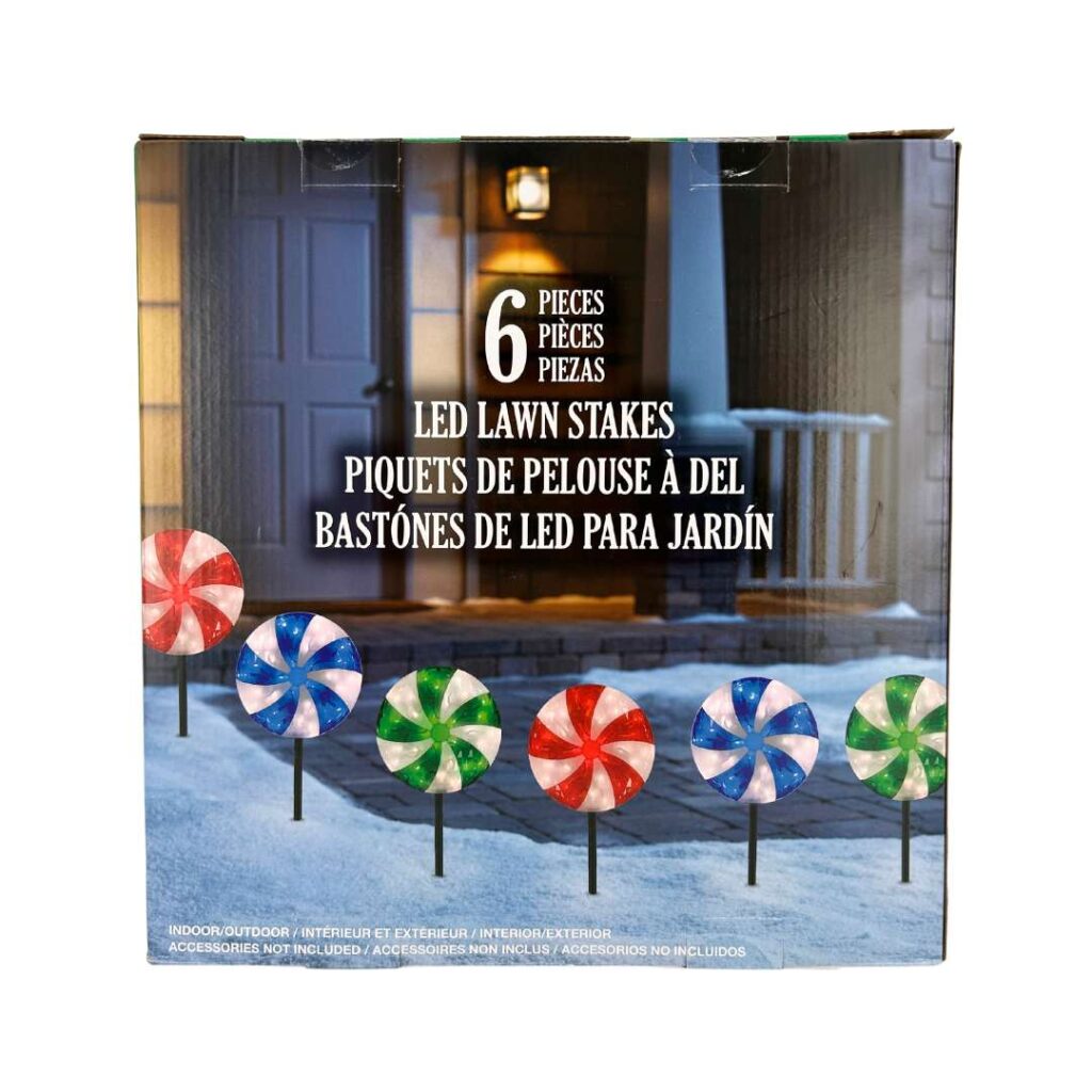 Holiday LED Lollipop Lawn Stakes Outdoor Decor / 6 Pieces – CanadaWide ...