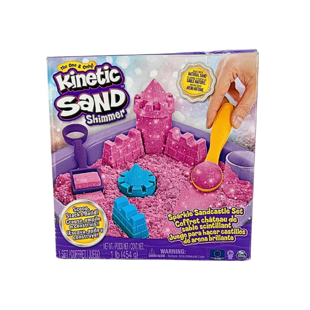 Kinetic Sand Shimmer Pink Sparkle Sandcastle Set – CanadaWide Liquidations