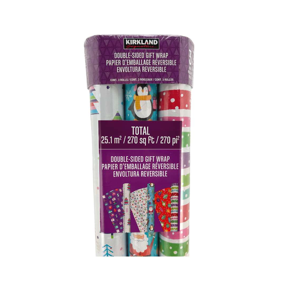 Kirkland Double-Sided Wrapping Paper / 3 Rolls – CanadaWide Liquidations