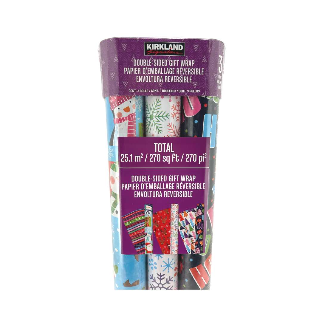 Kirkland Double-Sided Wrapping Paper / 3 Rolls – CanadaWide Liquidations