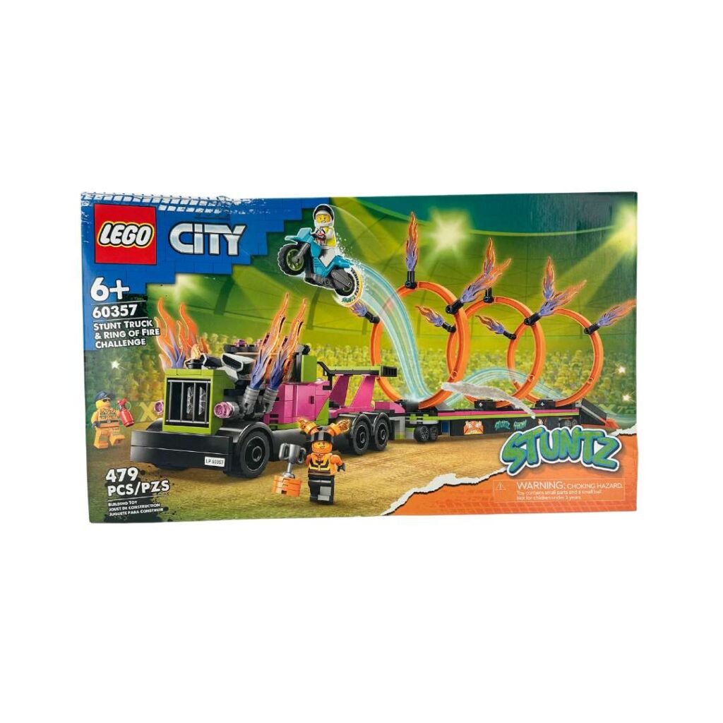 LEGO City Stunt Truck & Ring of Fire Challenge Building Set / 60357 ...
