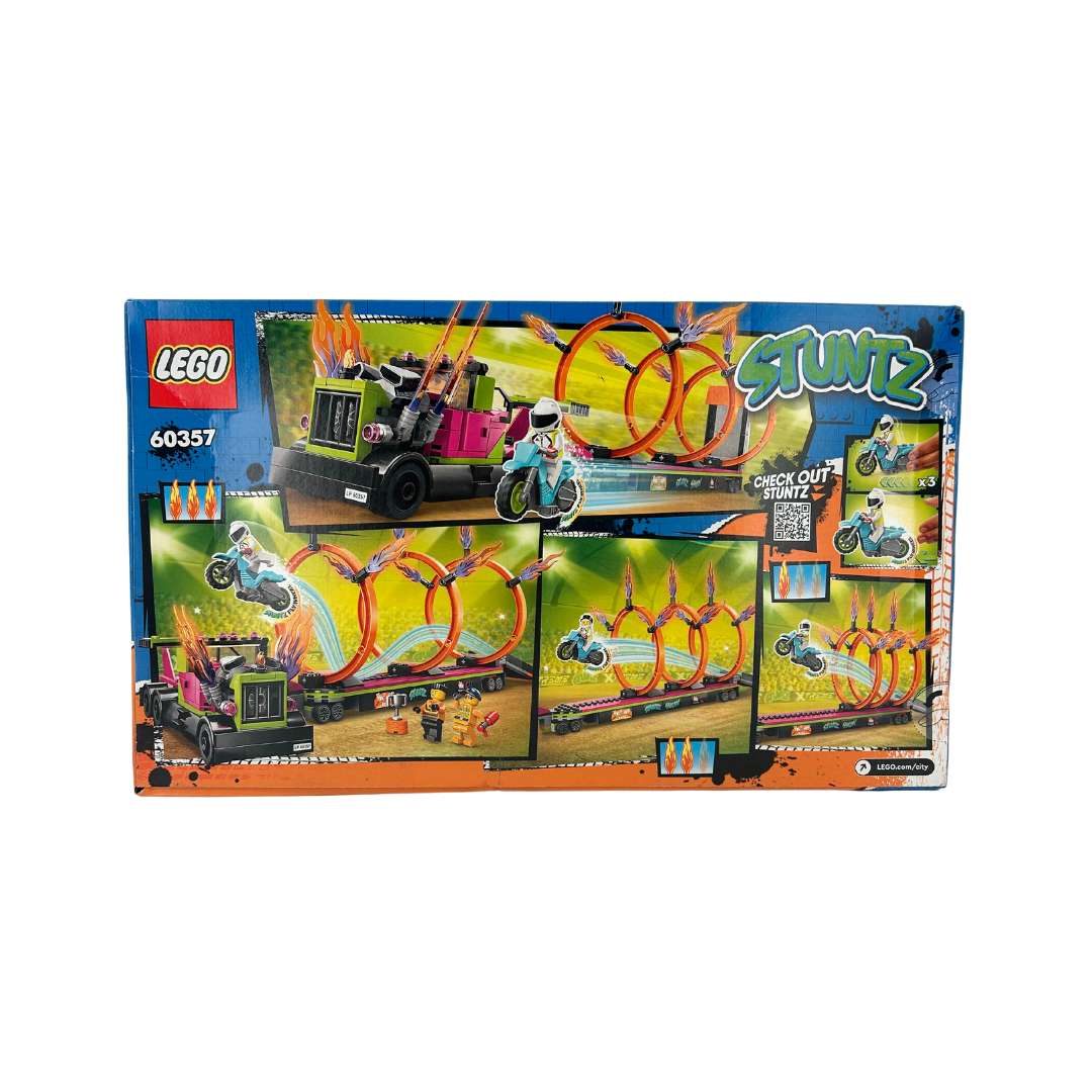 LEGO City Stunt Truck & Ring of Fire Challenge Building Set / 60357 ...