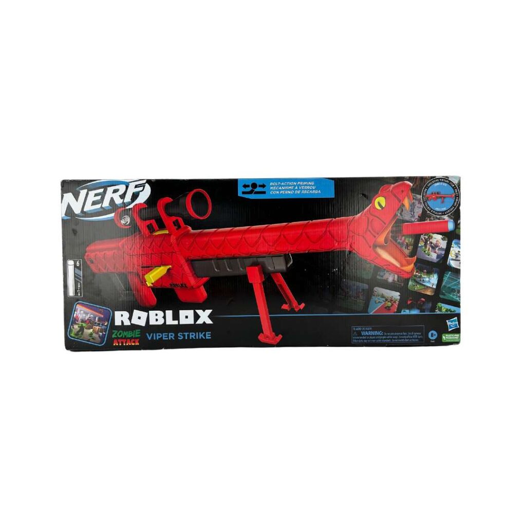 NERF x Roblox Zombie Attack Viper Strike Dart Blaster / 6 Foam Darts ...