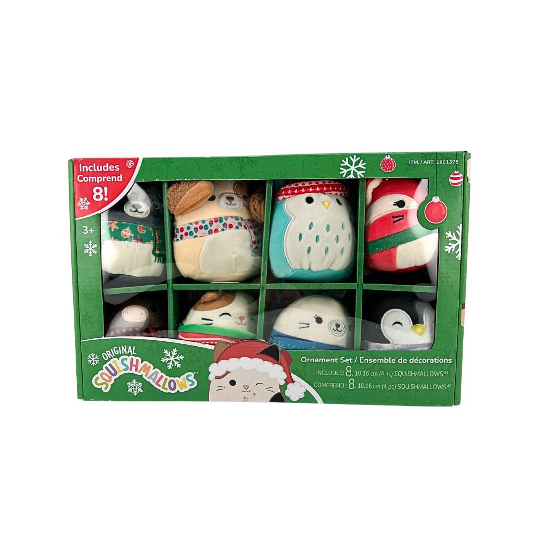 Squishmallows Holiday 8 Pack Ornament Set / Holiday Winter #2 ...